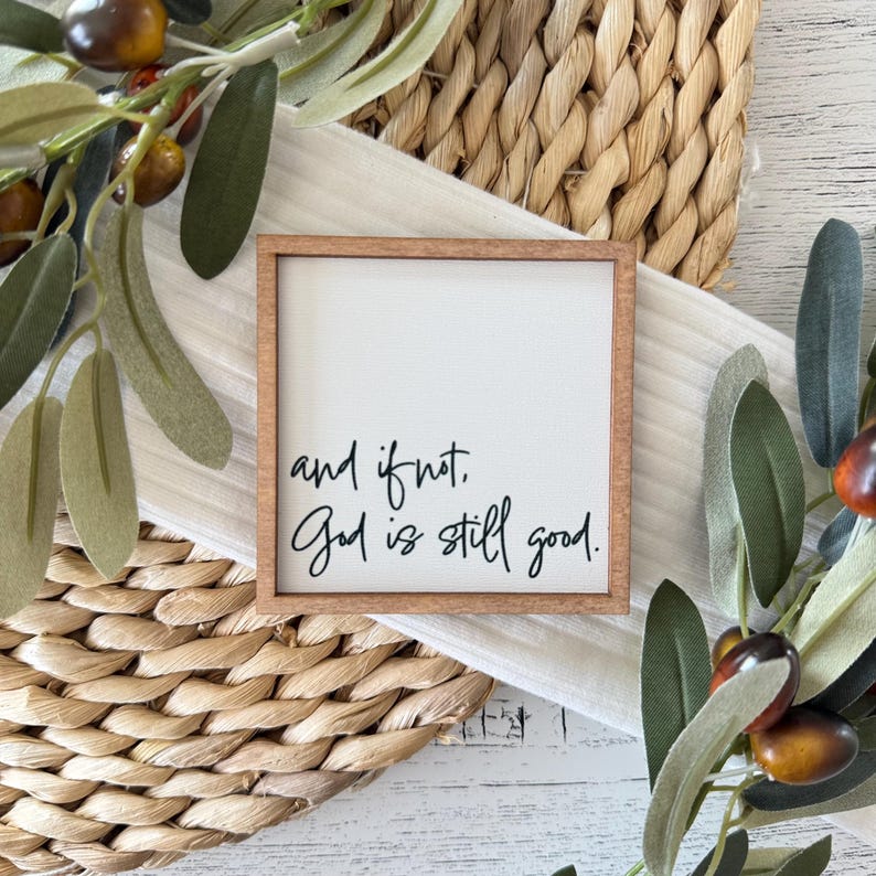 Mini Framed Religious Sign // Mini Christian Sign // Religious Quote ...