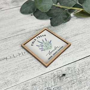 Mini Framed Lavender Sign // Field Fresh Lavender Sign // Mini Summer ...
