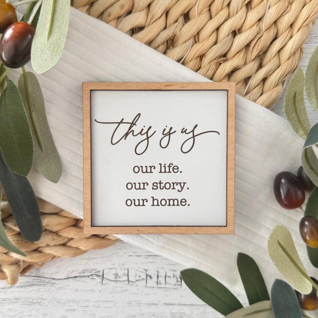 Mini Framed Family Home Themed Sign // This is Us // Mini Family Themed ...