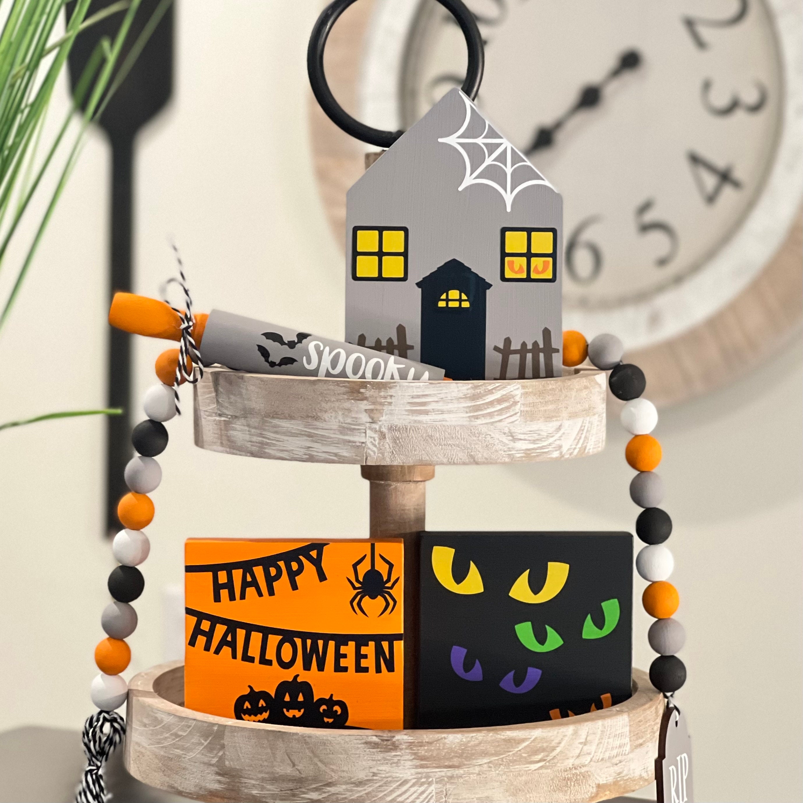 BUNDLE // Halloween Tier Tray Decor Bundle // Halloween Themed - Etsy