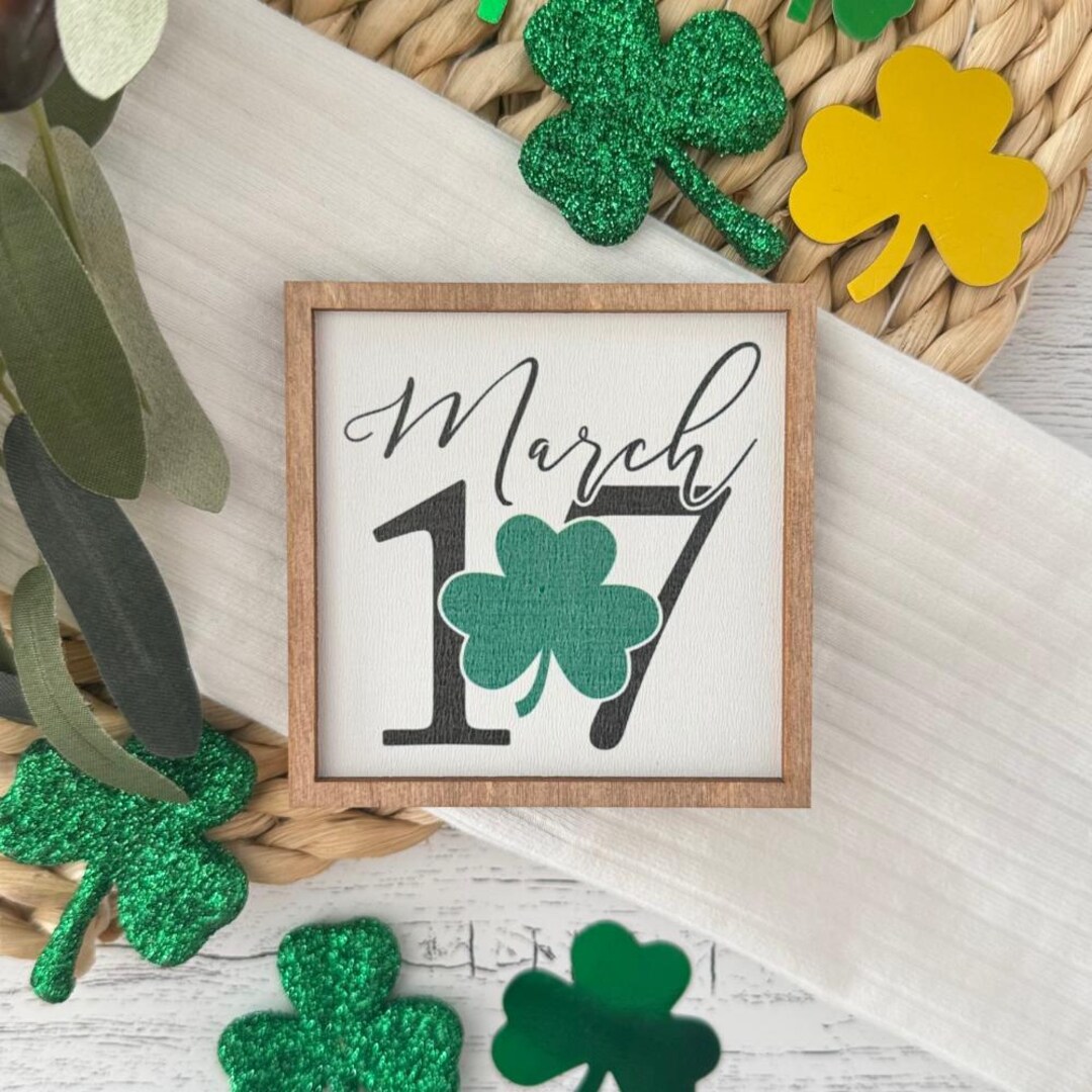 Mini Framed St. Patrick's Day Sign // March 17 Sign // Mini St. Patrick ...