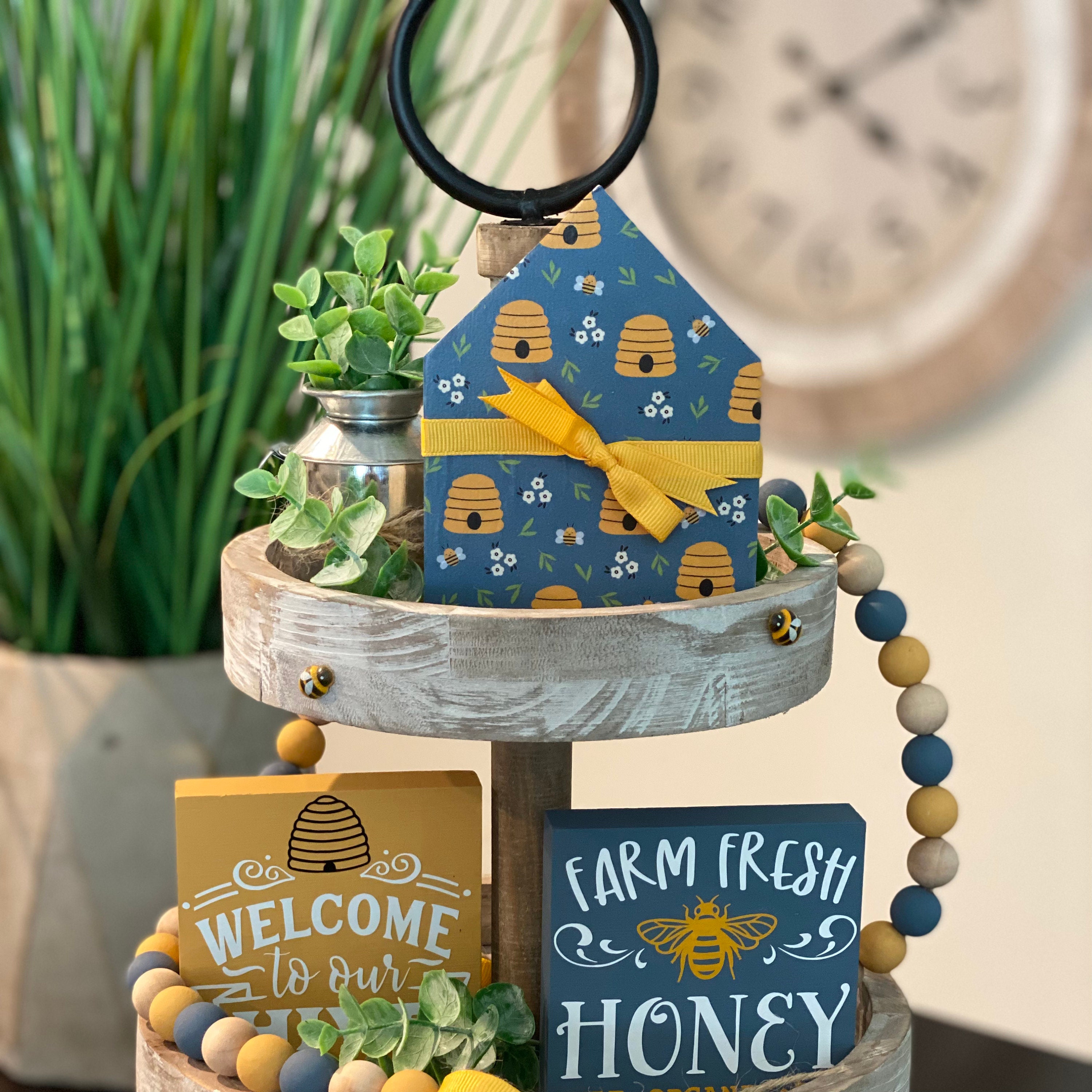 Bee Themed Tier Tray Signs // Honey Themed Tier Tray Signs // - Etsy