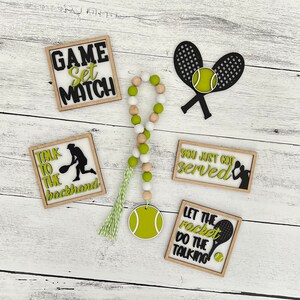 BUNDLE // Tennis Themed Tiered Tray Decor // Tennis Tiered Tray Signs ...