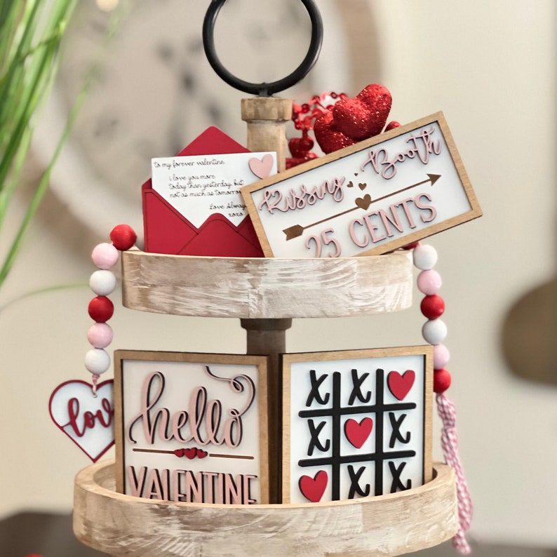 BUNDLE // Valentine's Day Tier Tray Decor // - Etsy