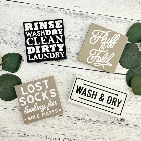 Wood Laundry Sign - Etsy