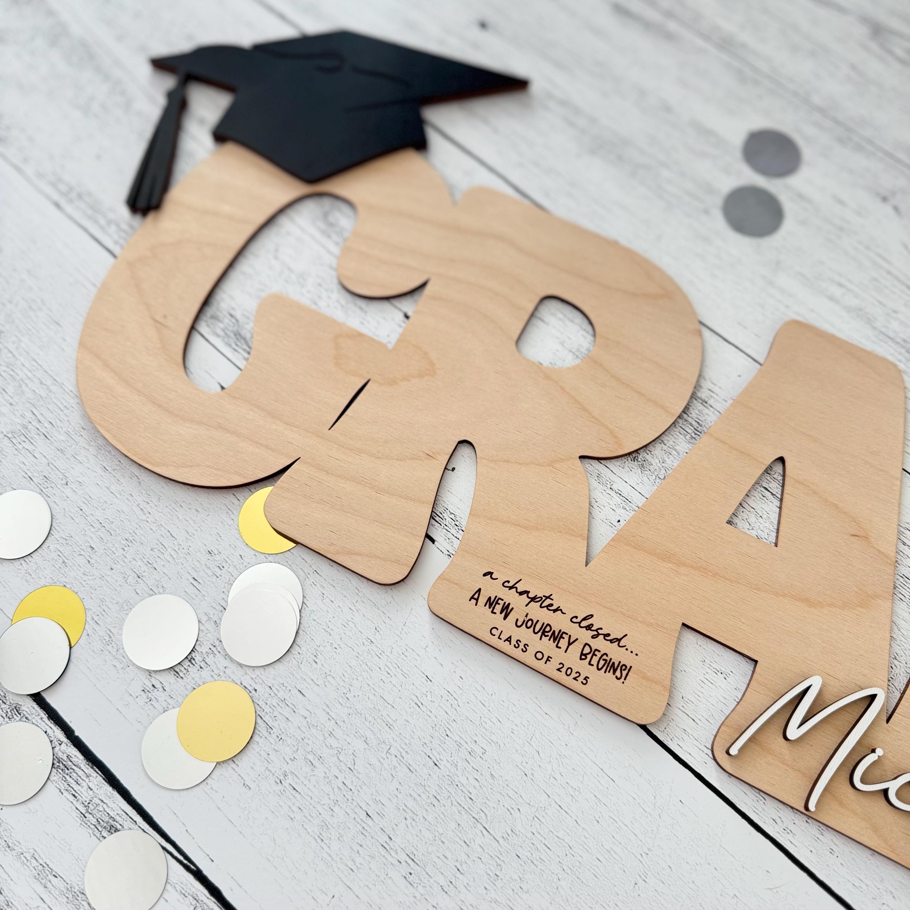 Personalized Graduation Guestbook // Graduation Wooden Guest Book Sign ...