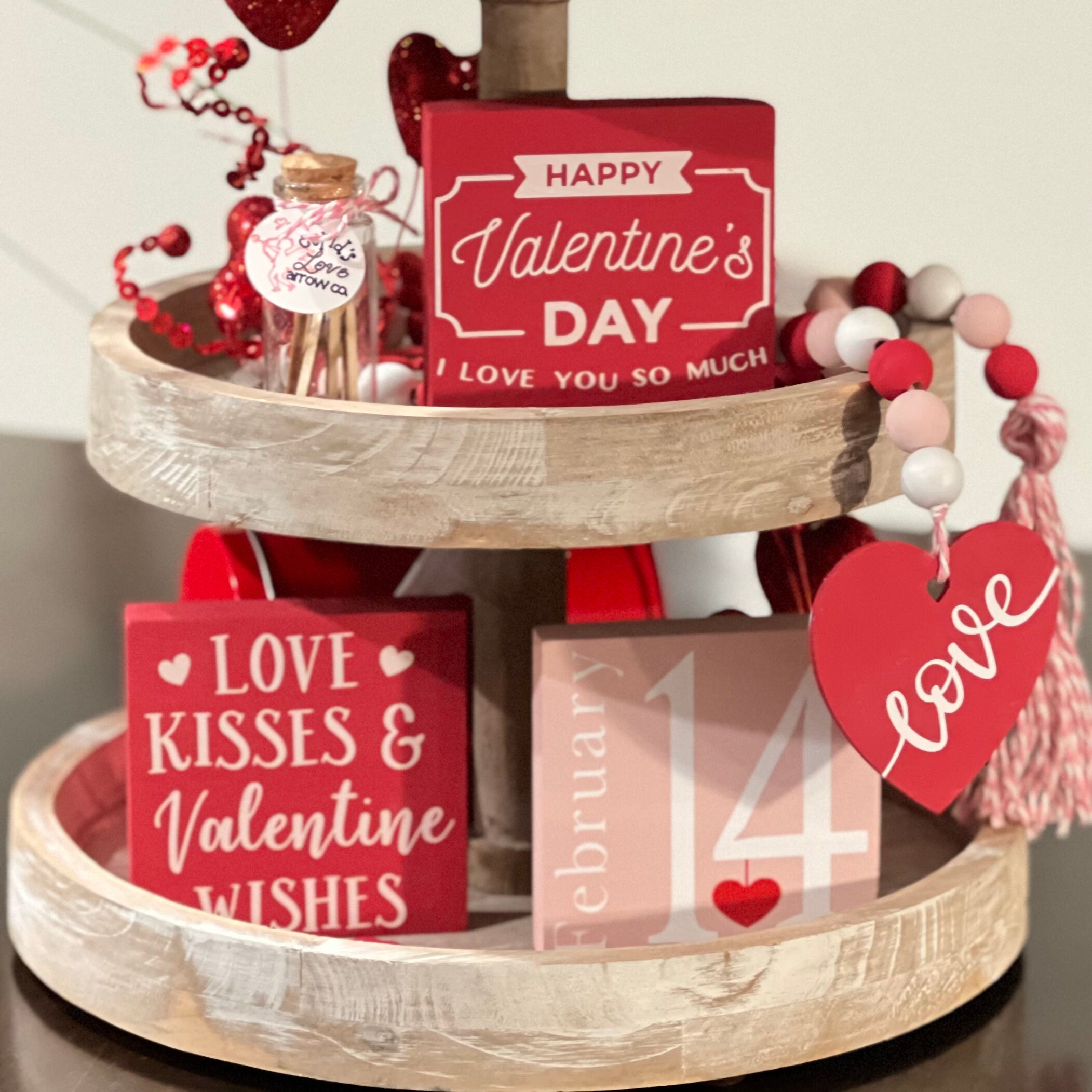 BUNDLE // Valentine's Day Tier Tray Decor // | Etsy