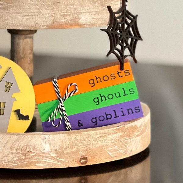 Halloween Book Stack - Etsy