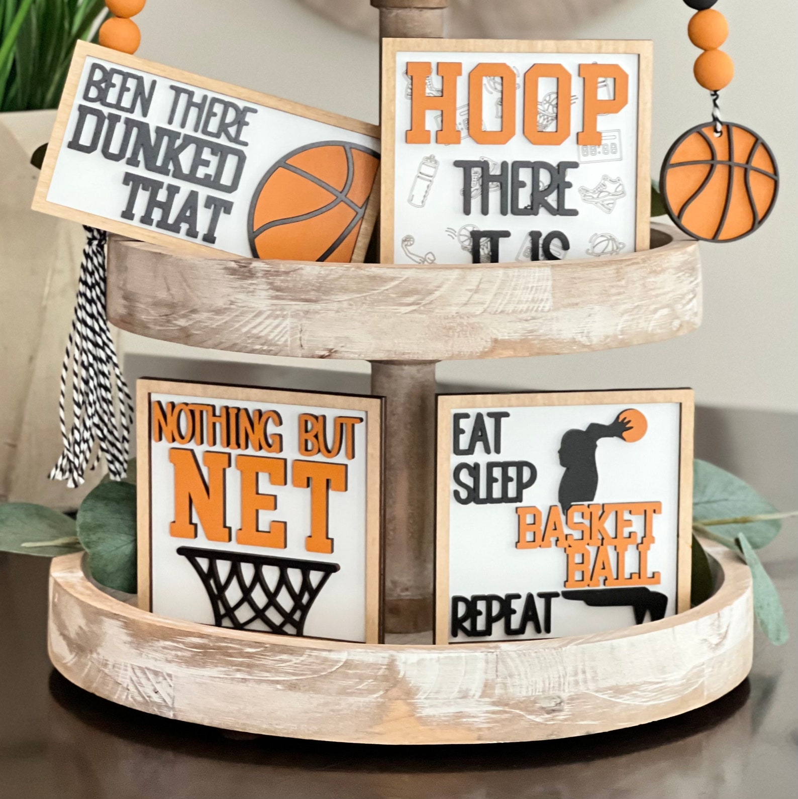 BUNDLE // Basketball Themed Tiered Tray Decor // Basketball Tiered Tray ...