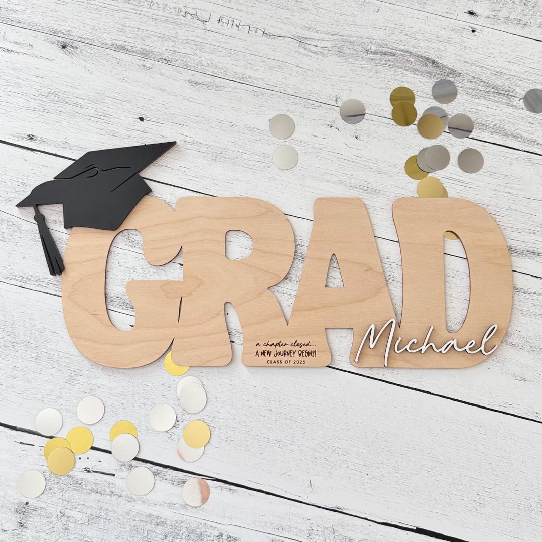 Personalized Graduation Guestbook // Graduation Wooden Guest Book Sign ...
