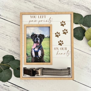 Pet Memorial Photo Frame // Frame With Collar Holder // Dog Bereavement ...