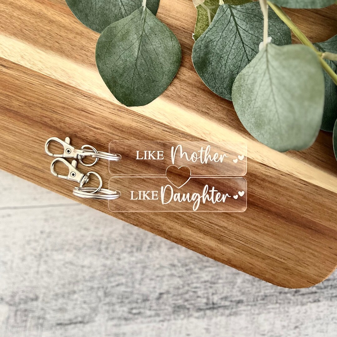 Mother Daughter Keychain Set // Like Mother Like Daughter Keychains ...