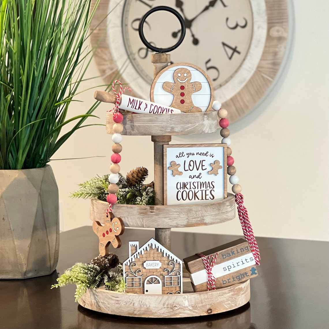 BUNDLE // Gingerbread Tier Tray Decor // Gingerbread Themed - Etsy