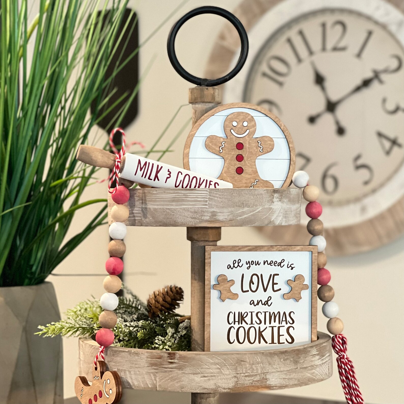 BUNDLE // Gingerbread Tier Tray Decor // Gingerbread Themed Signs ...