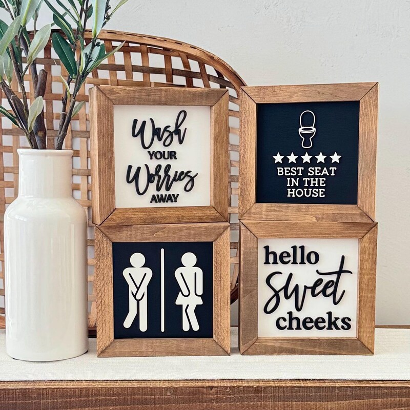 Small Bathroom Signs - Etsy