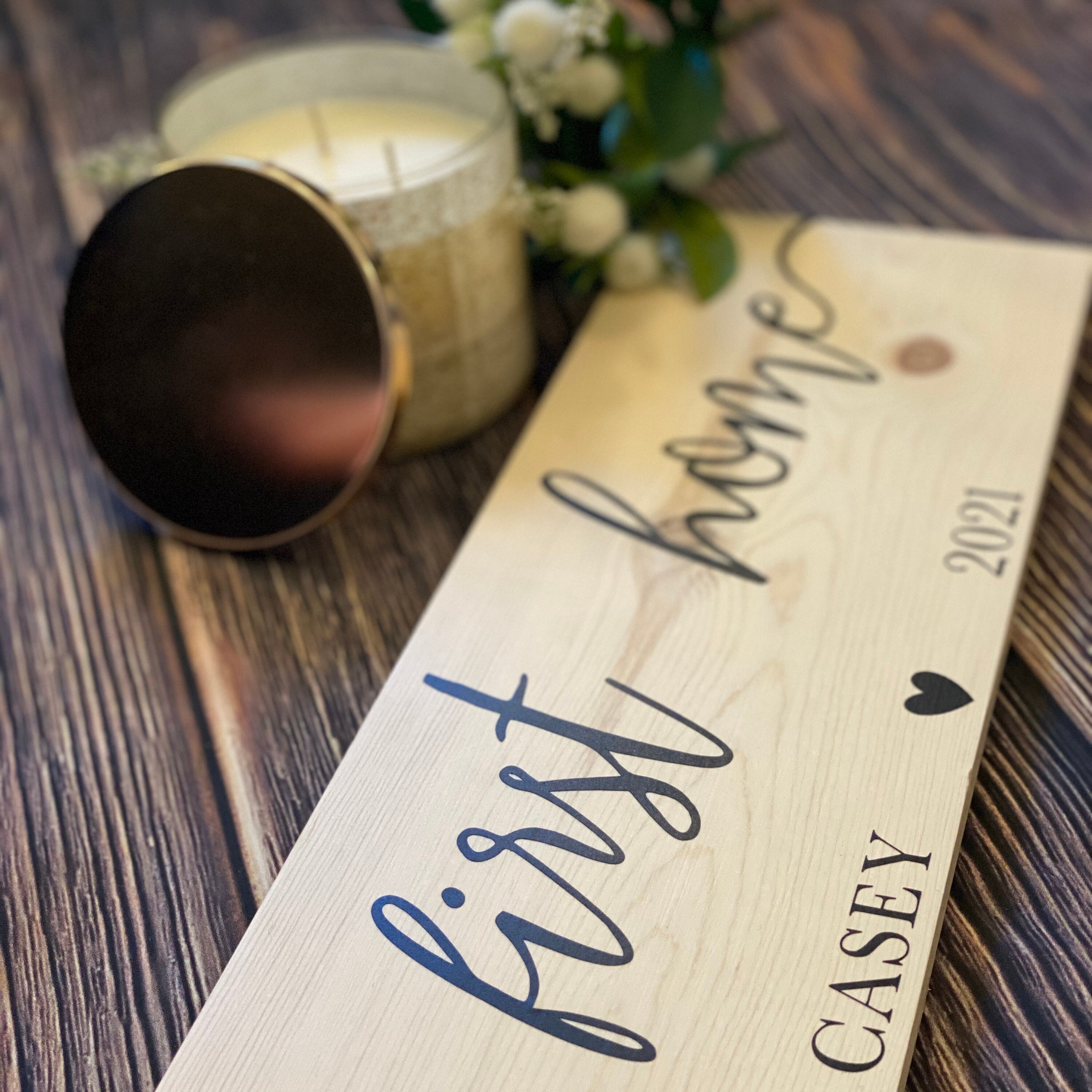 Our First Home Sign // Housewarming Gift // New Home Owners | Etsy