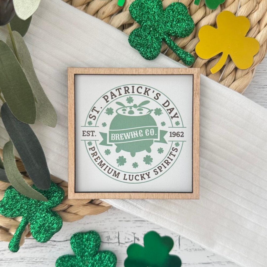 Mini Framed St. Patrick's Day Sign // Spirits-brewing Co. // Mini St ...
