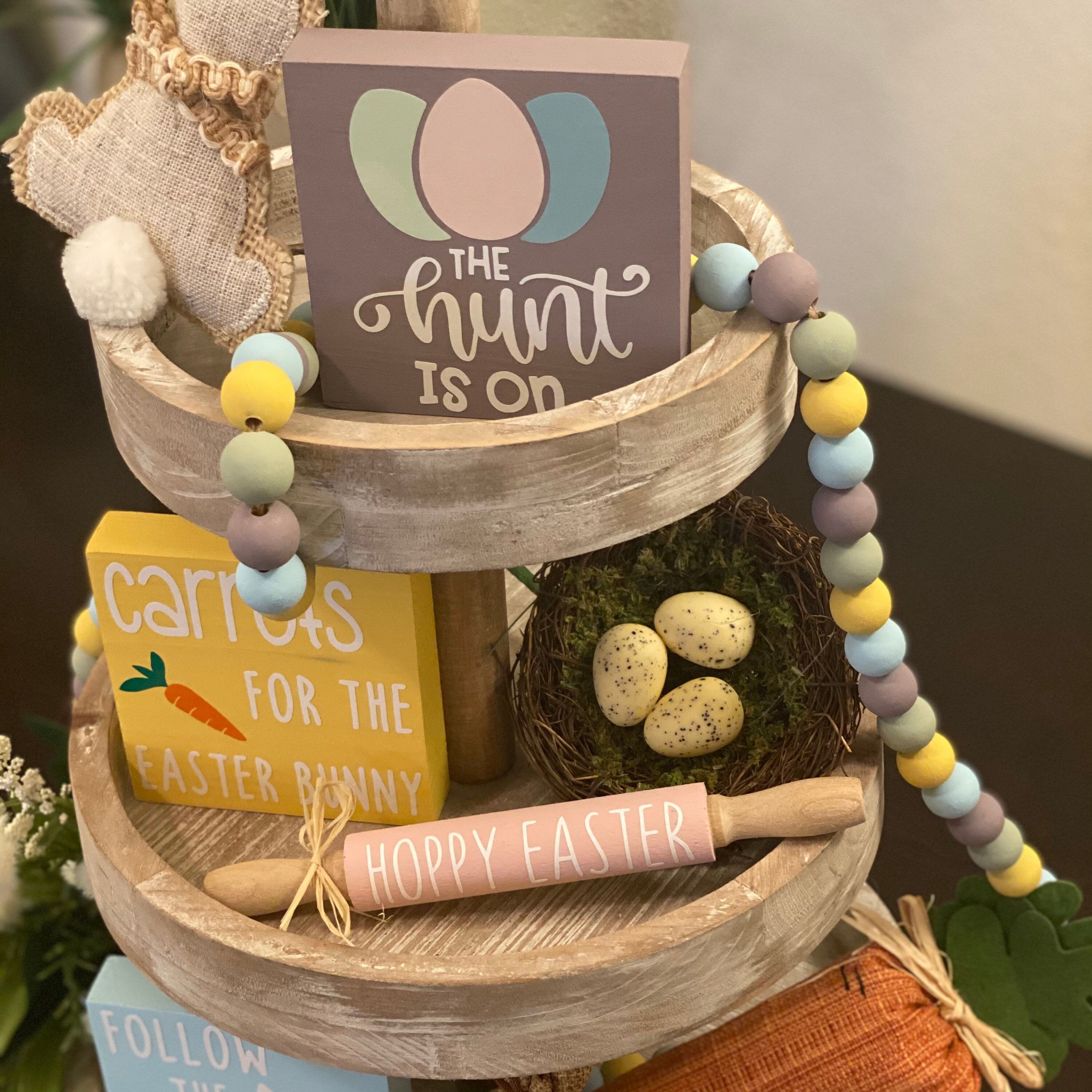 BUNDLE // Easter Tier Tray Decor // Easter Signs // Tier Tray | Etsy