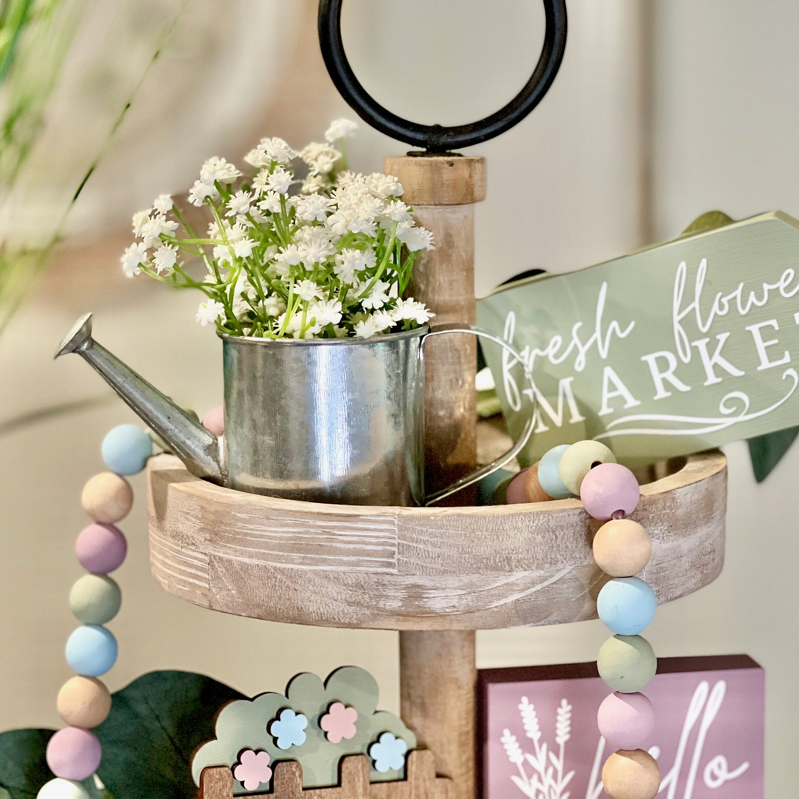 BUNDLE // Spring Tier Tray Decor // Spring Signs // Tier Tray - Etsy