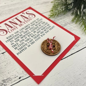 Santa's Lost Button // Kids Christmas Eve Box // Engraved Santa Button ...