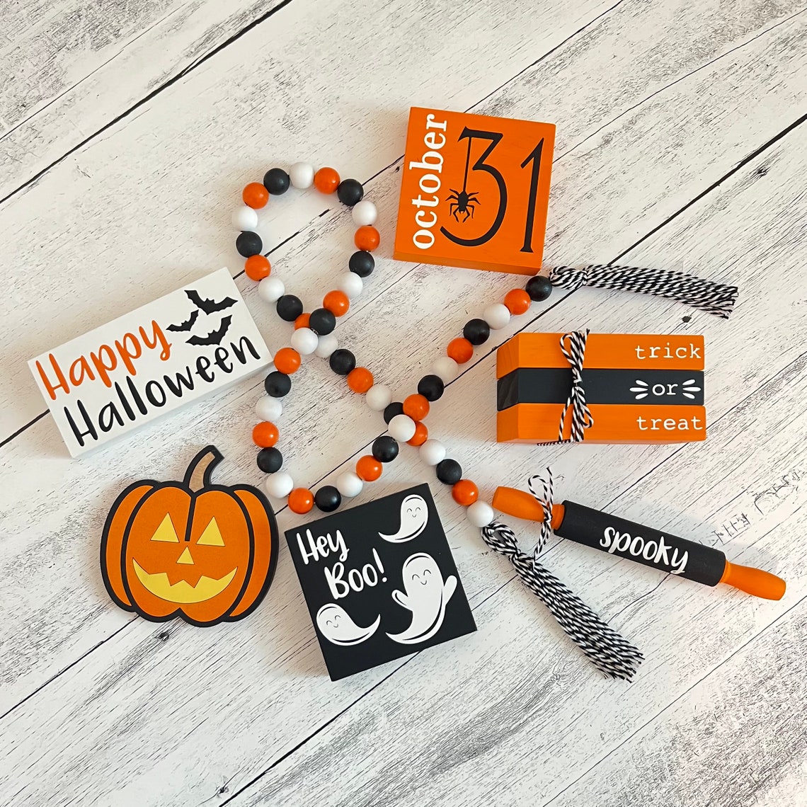 BUNDLE // Halloween Tier Tray Decor Bundle // Halloween Tier - Etsy