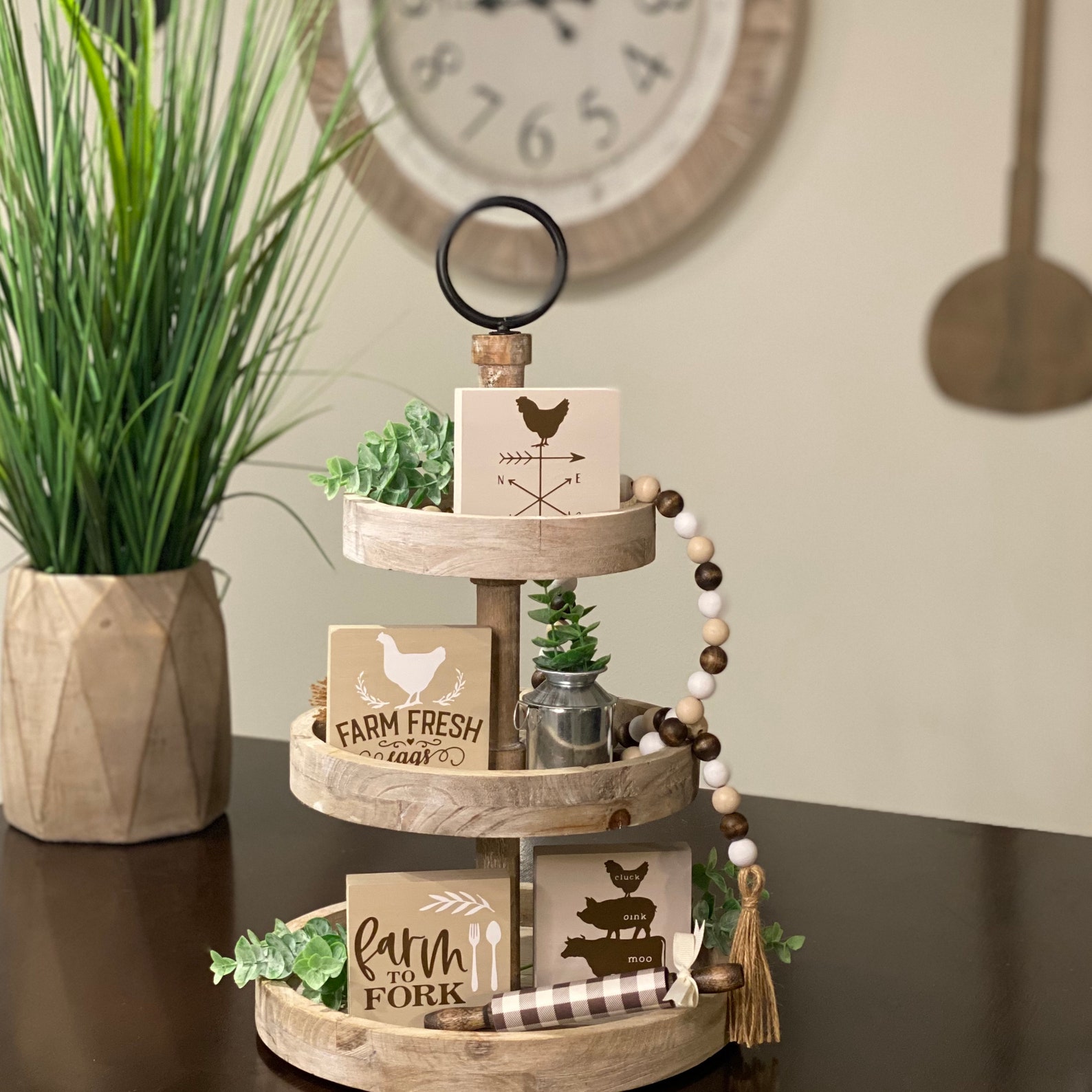 Tier Tray Signs // Farmhouse Tier Tray Signs // Farm Country | Etsy