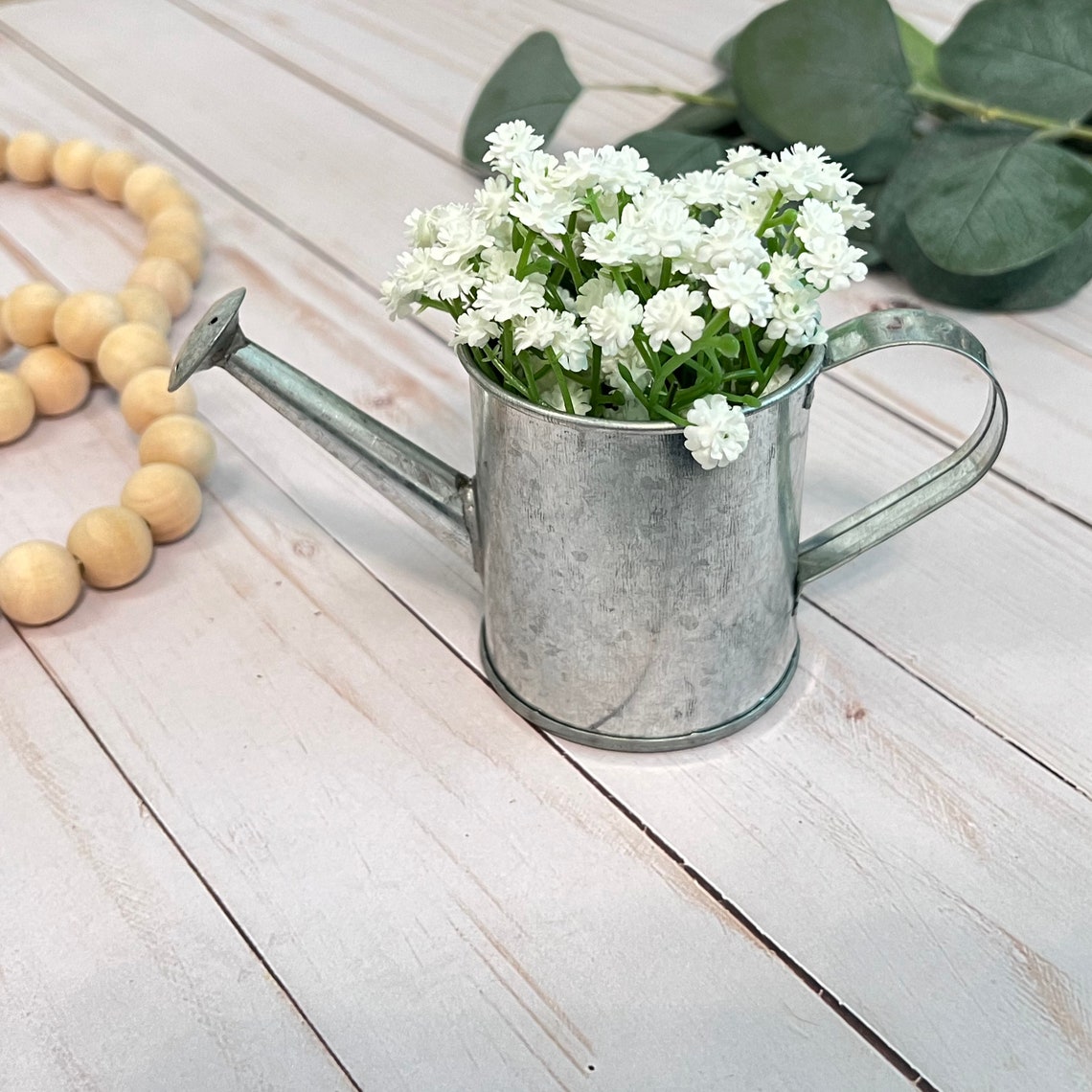 Mini Metal Watering Can // Watering Can With Floral // Tier Tray Decor ...