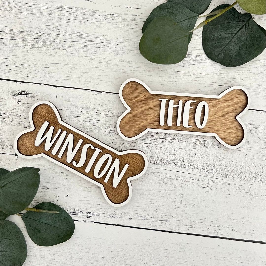 Personalized Dog Name Magnet // Custom Wooden Dog Magnet ...
