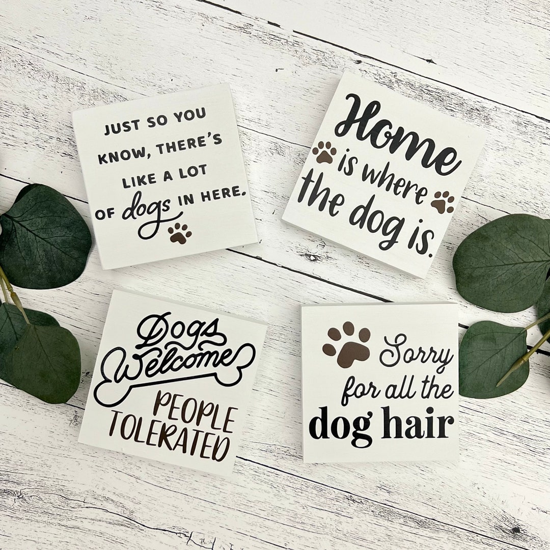 Tiered Tray Signs // Dog Themed Signs // Wood Signs // Tiered Tray ...