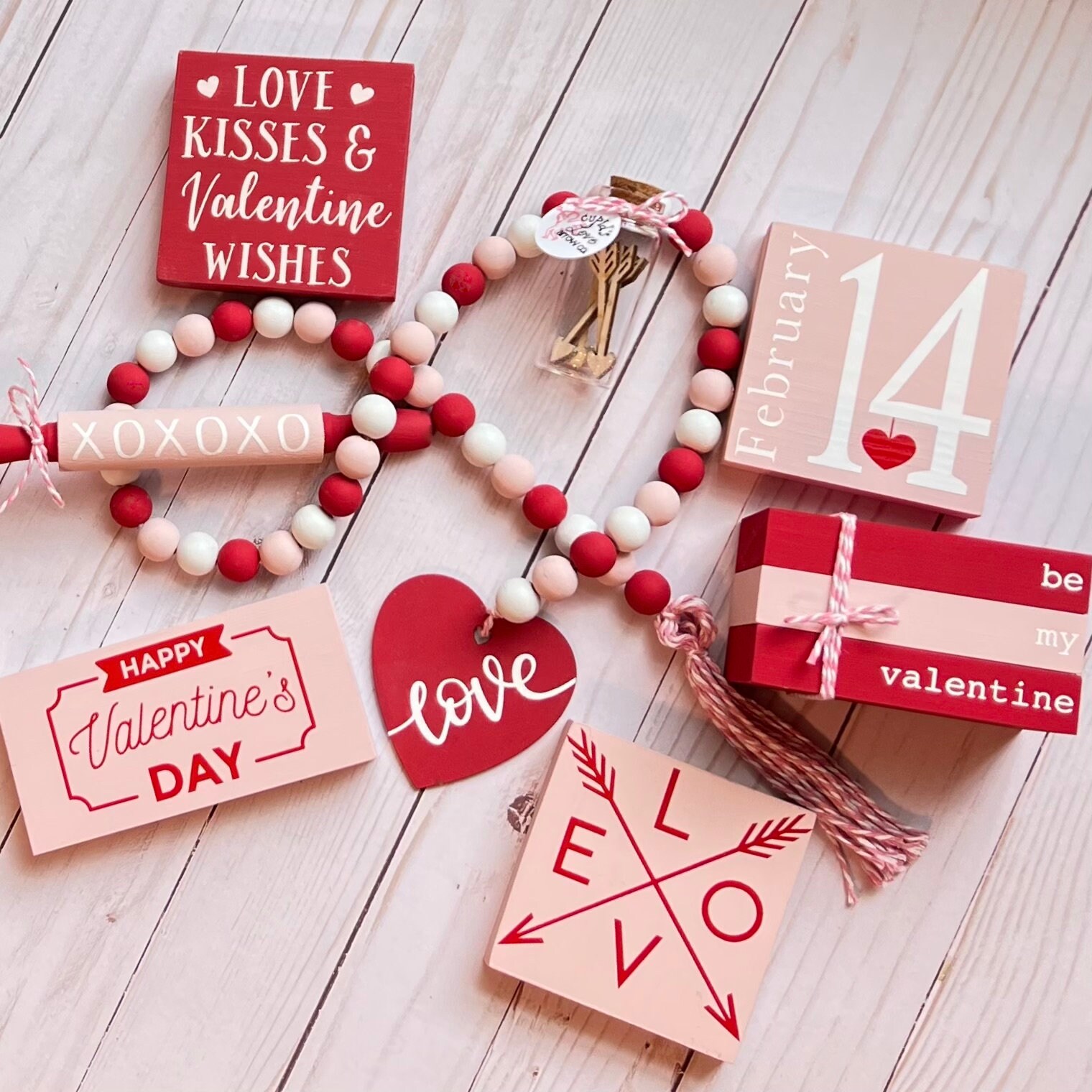 BUNDLE // Valentine's Day Tier Tray Decor // - Etsy