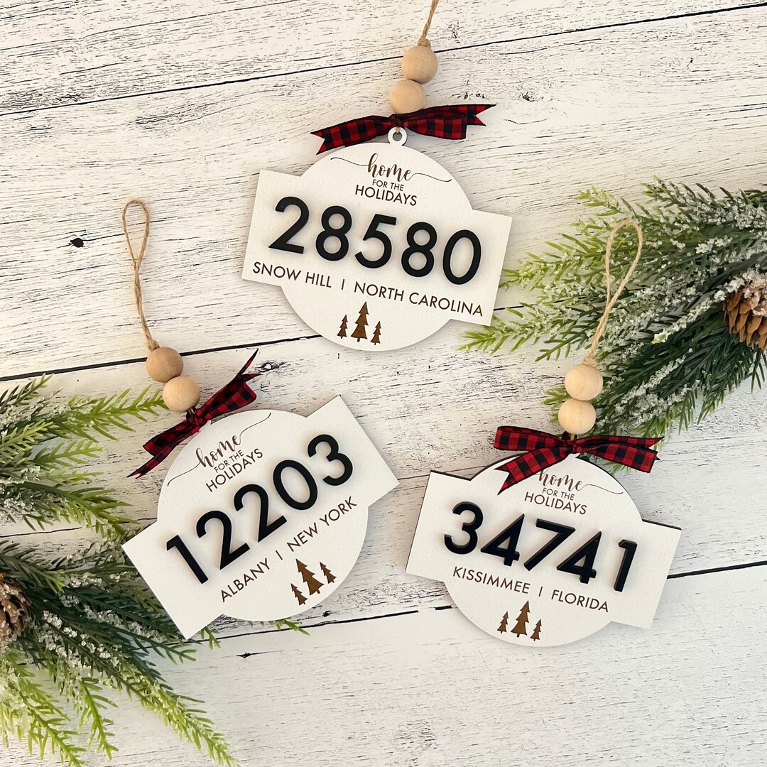 Custom Zip Code Ornament // Local Zip Code Ornament // Personalized ...