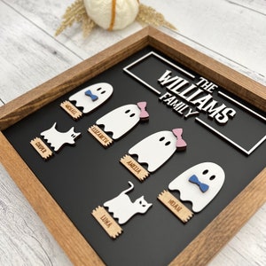 Personalized Halloween Family Sign // Custom Name Ghost Sign ...