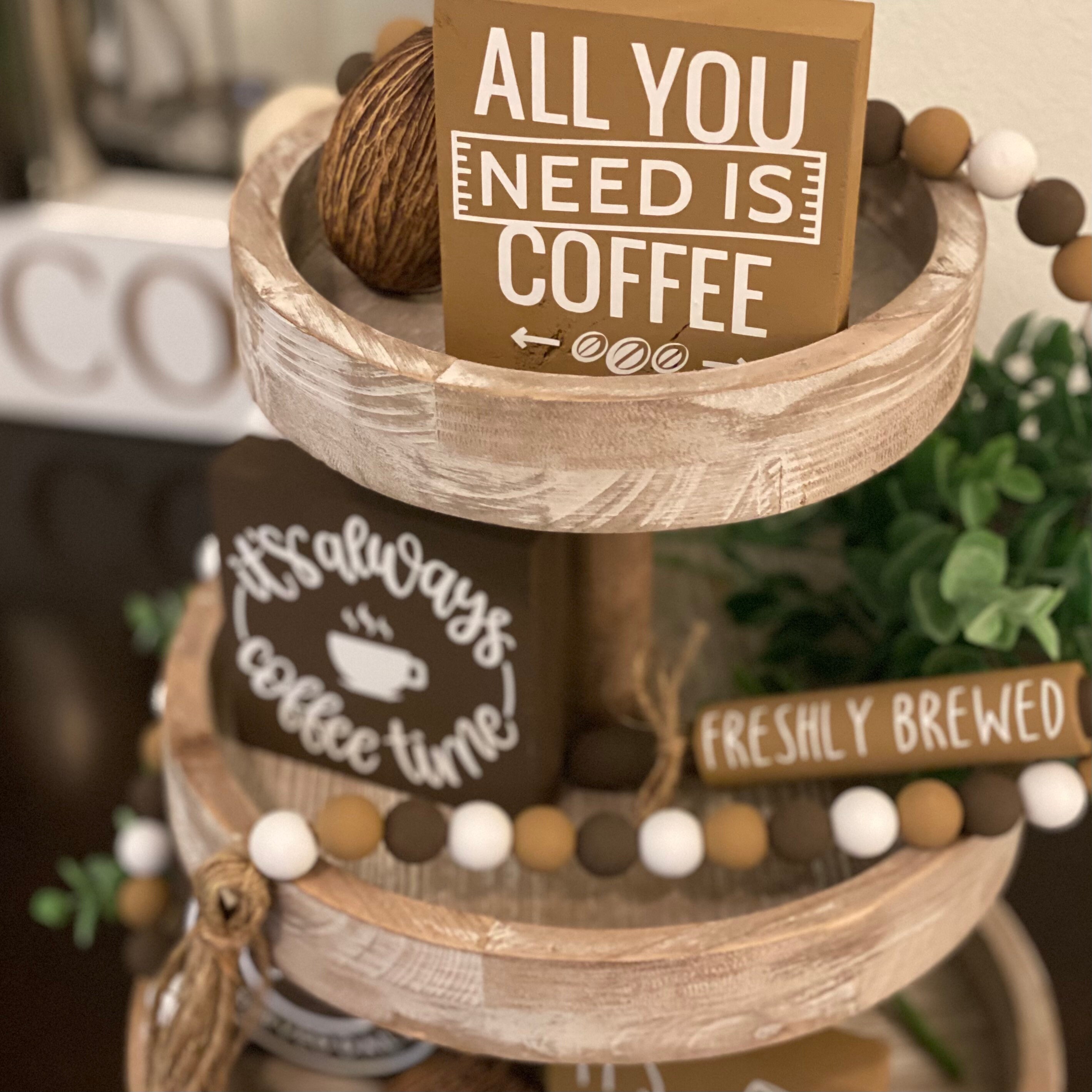 Tier Tray Signs // Coffee Themed Tier Tray Signs // Coffee | Etsy