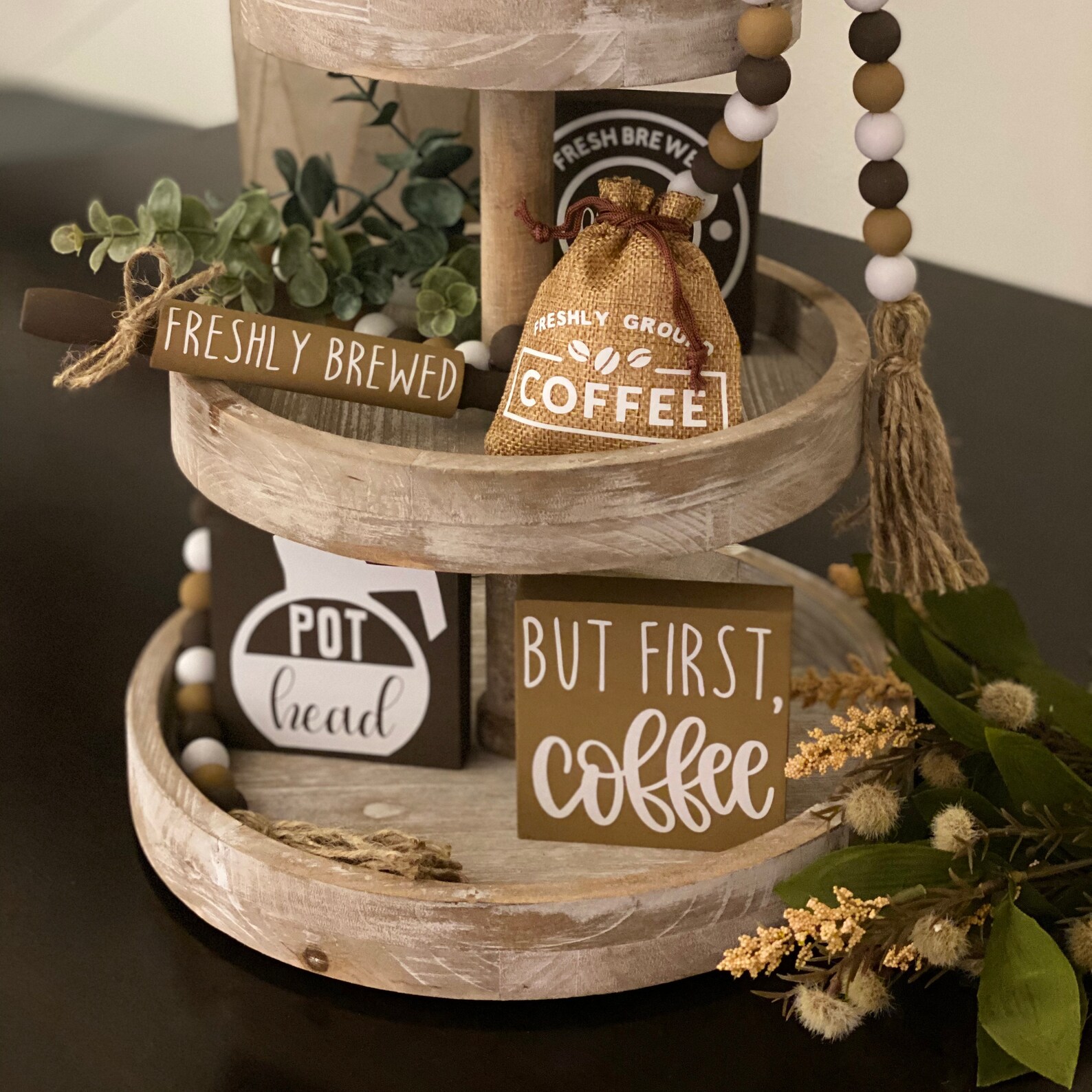 Tier Tray Signs // Coffee Themed Tier Tray Signs // Coffee - Etsy