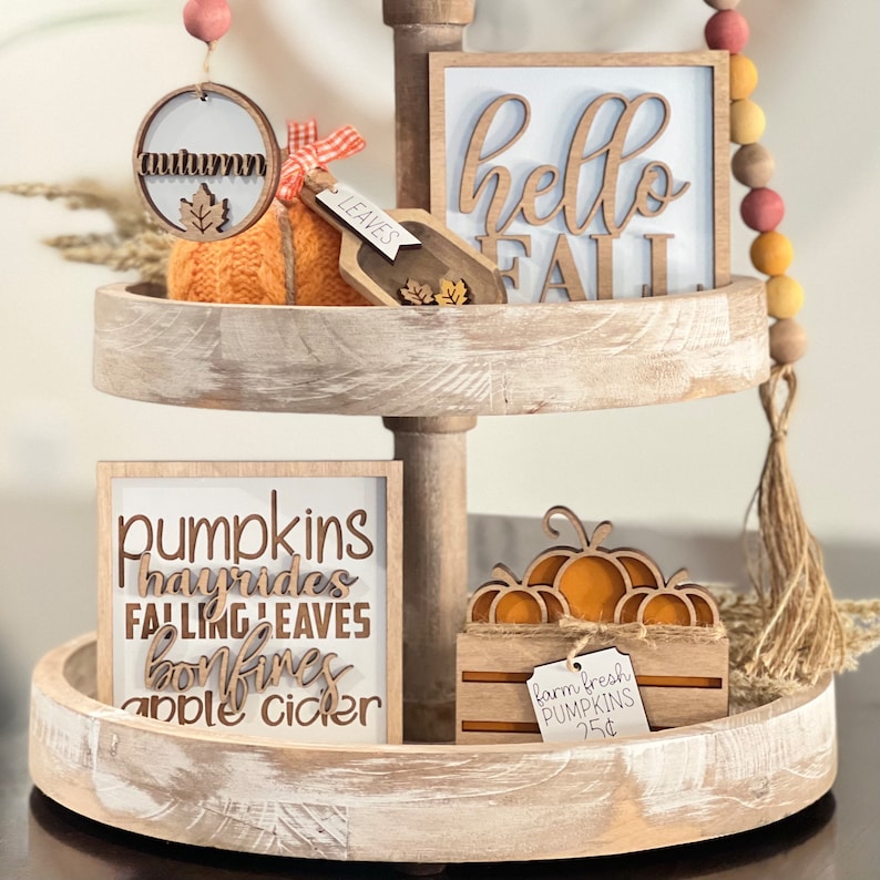 BUNDLE // Classic Fall Tier Tray Decor Bundle // Autumn Tier - Etsy