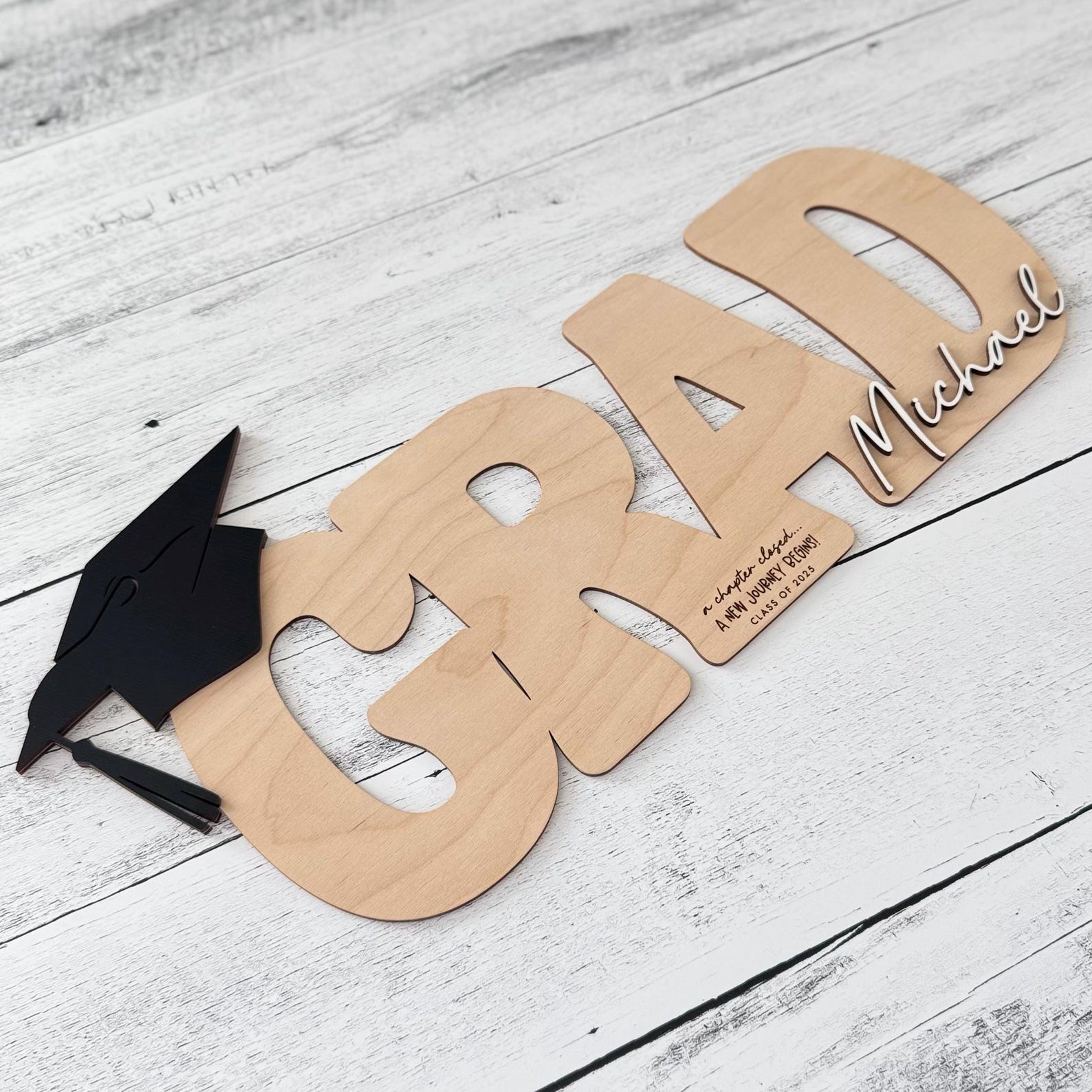 Personalized Graduation Guestbook // Graduation Wooden Guest Book Sign ...