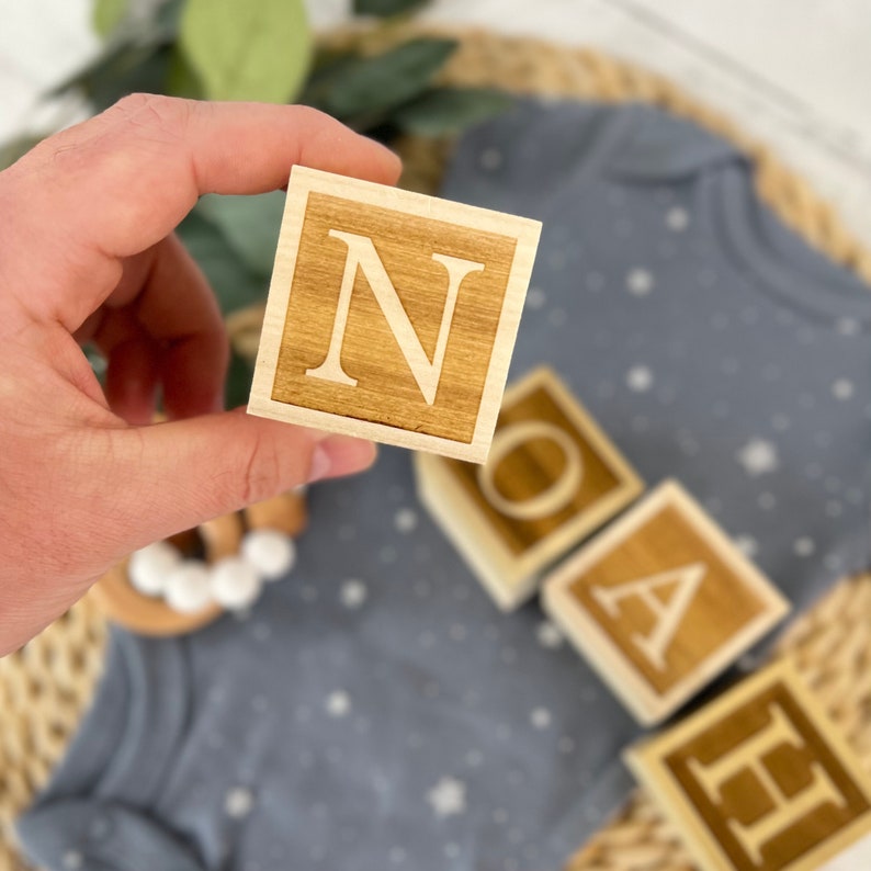 Personalized Wooden Blocks // Custom Engraved Name Blocks // Nursery ...