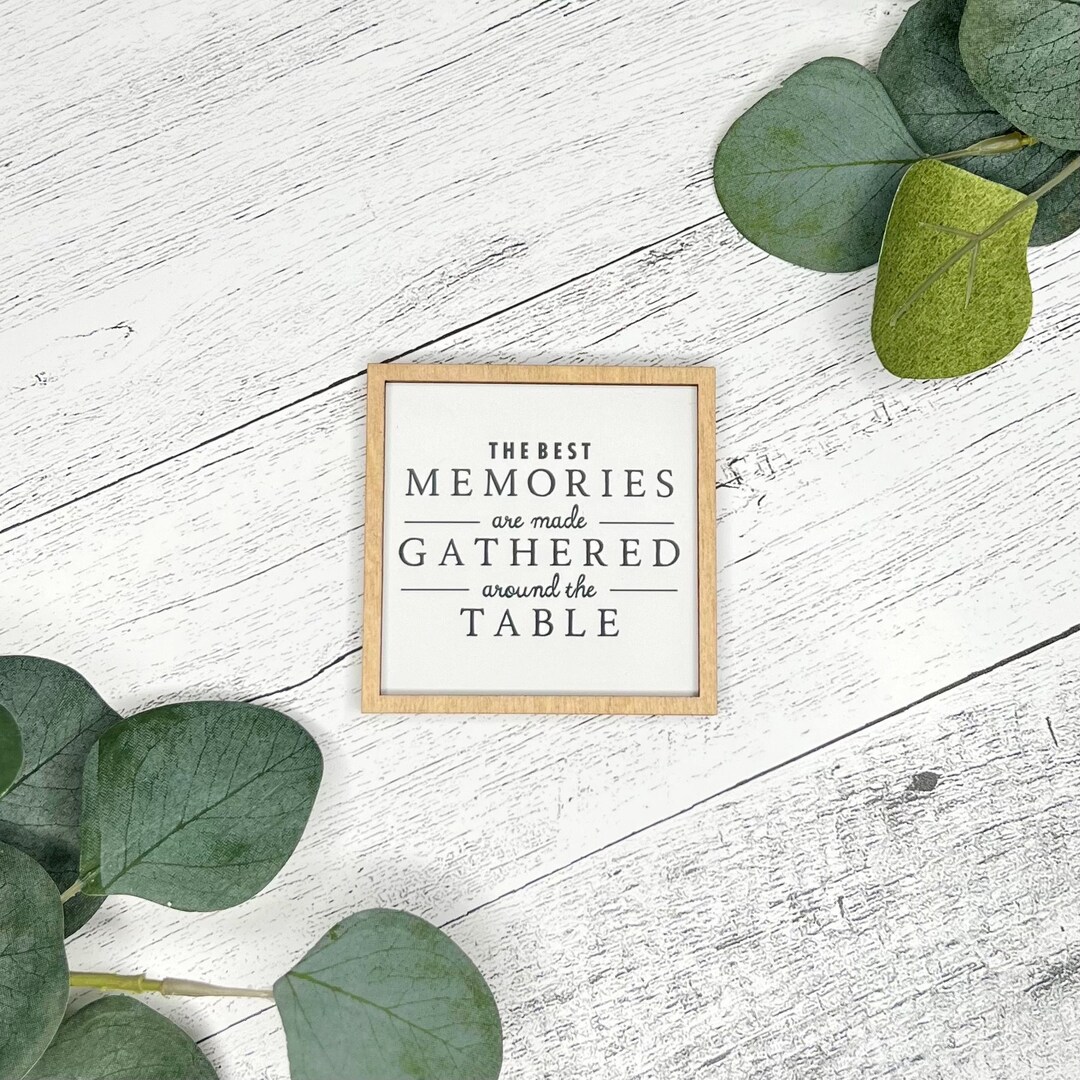 Mini Framed Dining Room Themed Sign // Gathered Around Table // Mini ...