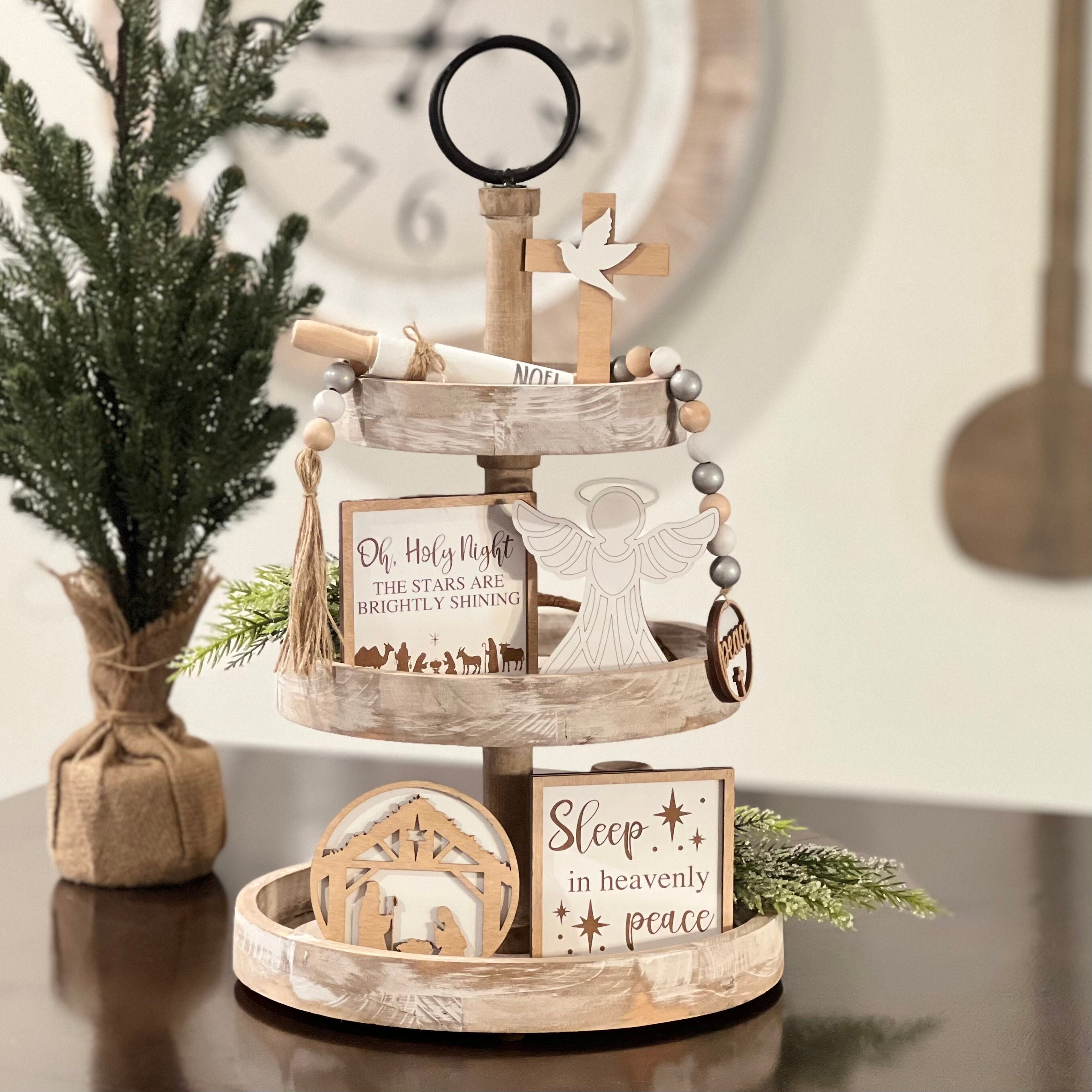 BUNDLE // Nativity Christmas Tier Tray Decor Bundle // - Etsy