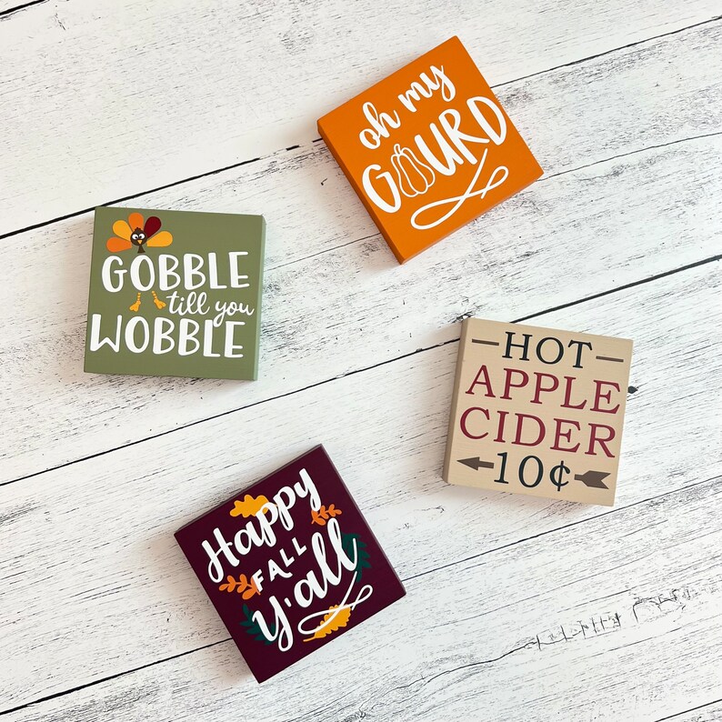 Tier Tray Signs // Fall Signs // Fall Decor // Tiered Tray Decor ...