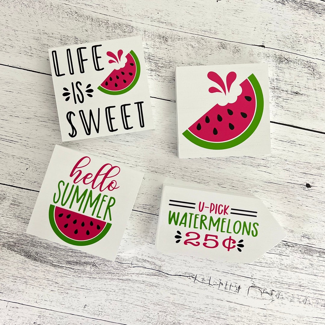 Tiered Tray Signs // Watermelon Themed Signs // Wood Sign // Tiered ...