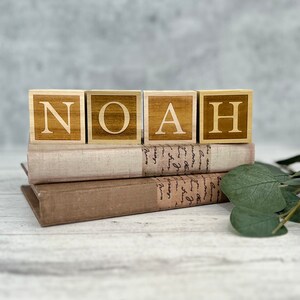 Personalized Wooden Blocks // Custom Engraved Name Blocks // Nursery ...