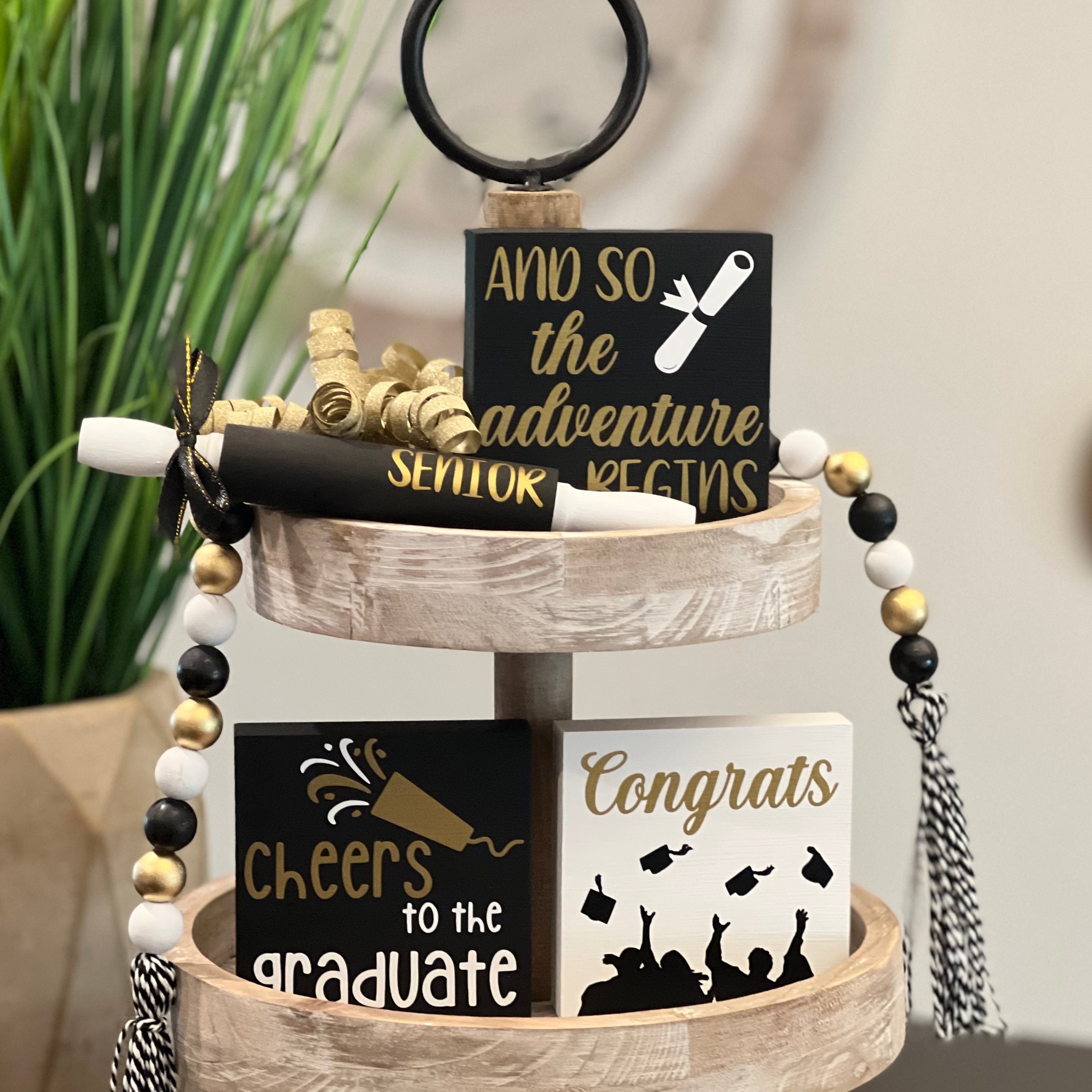 BUNDLE // Graduation Tier Tray Decor // Graduation Signs // - Etsy