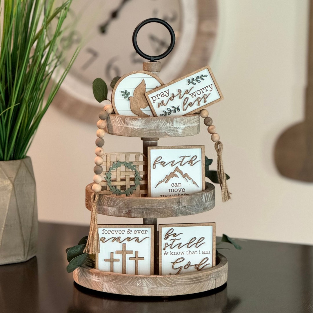 BUNDLE // Religious Tier Tray Decor Bundle // Christian Tier Tray Decor ...
