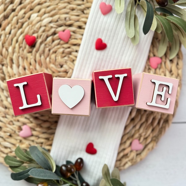 Valentine Blocks - Etsy