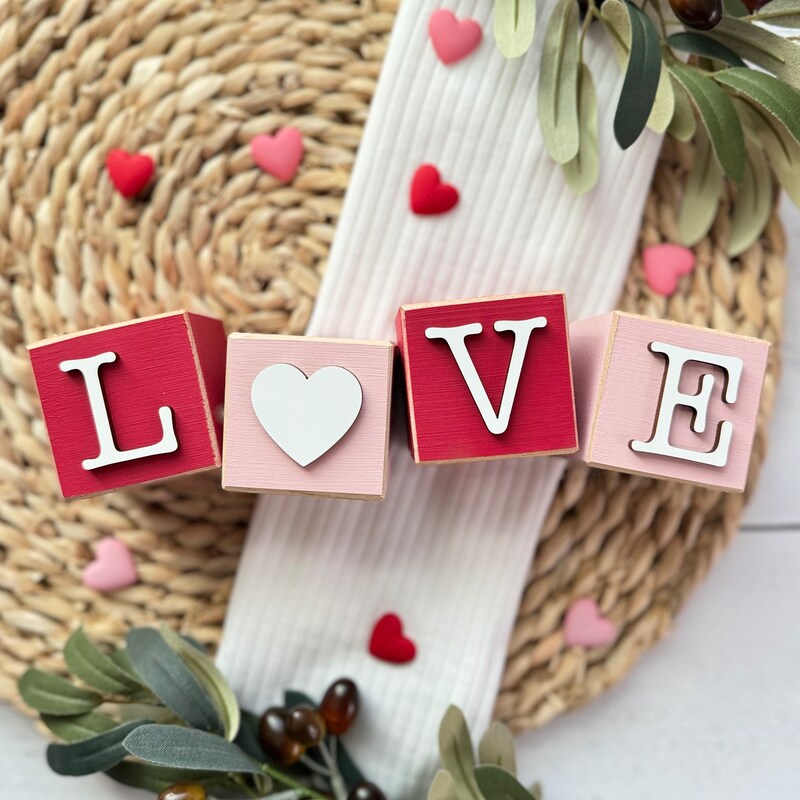 Valentine Blocks - Etsy