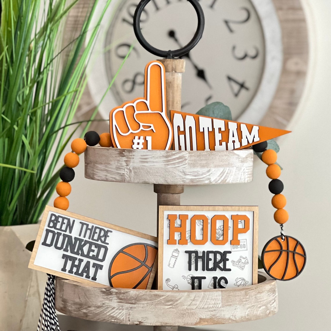 BUNDLE // Basketball Themed Tiered Tray Decor // Basketball Tiered Tray ...