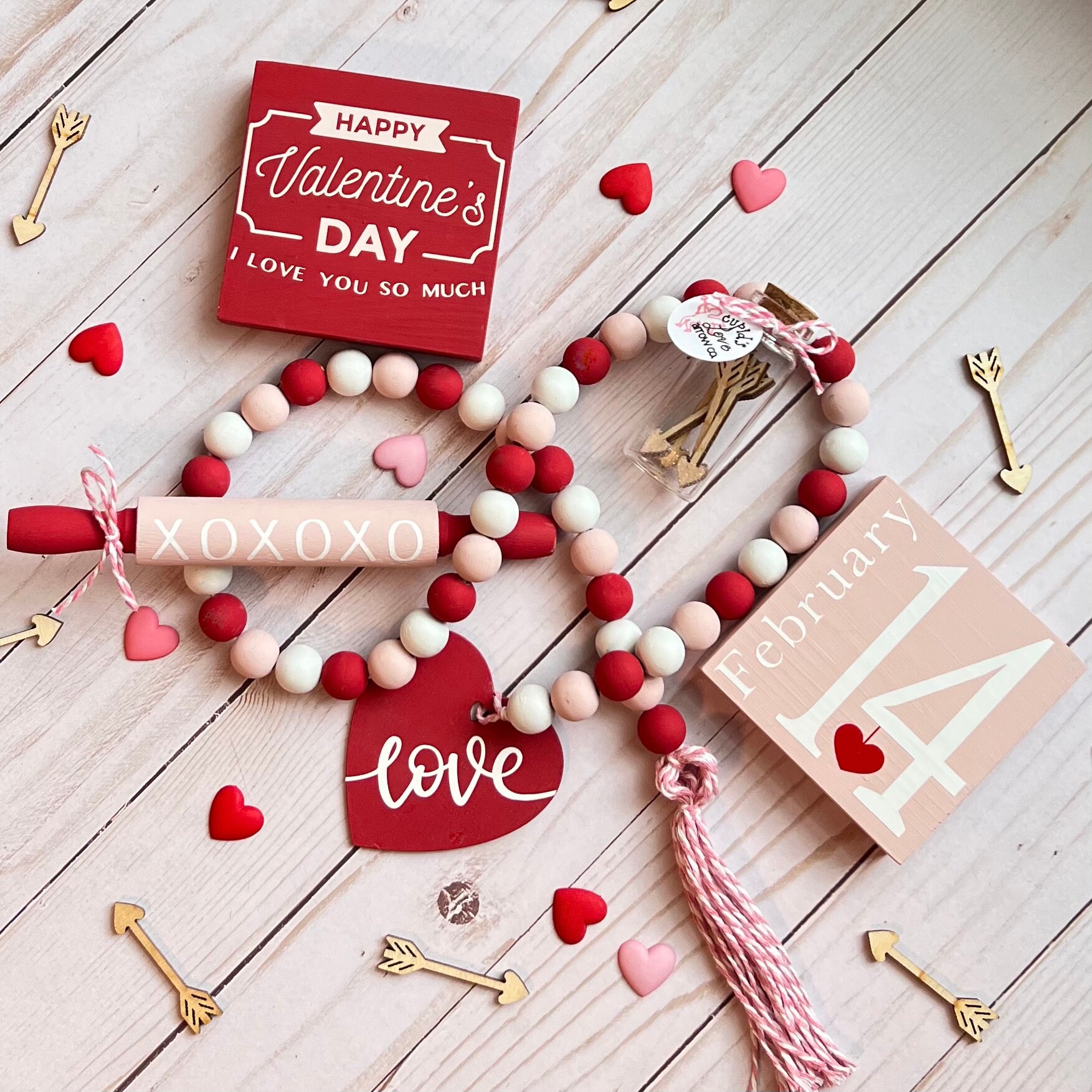 BUNDLE // Valentine's Day Tier Tray Decor // | Etsy