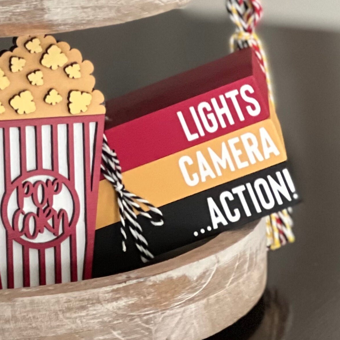 Mini Tier Tray Books // Movie Themed Mini Book Stack // Cinema - Etsy