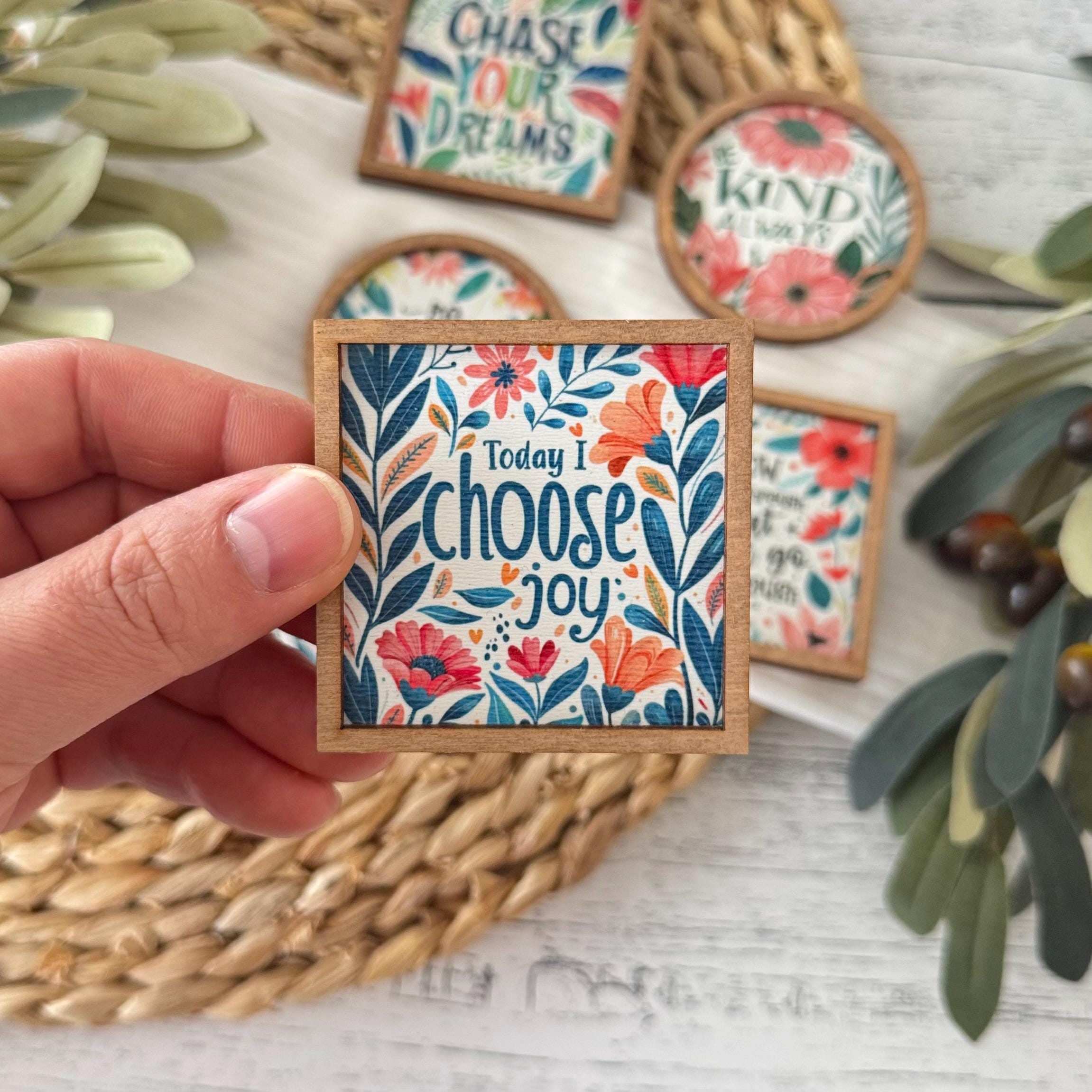 Affirmation Refrigerator Magnets // Inspirational Daily Reminder Wooden ...